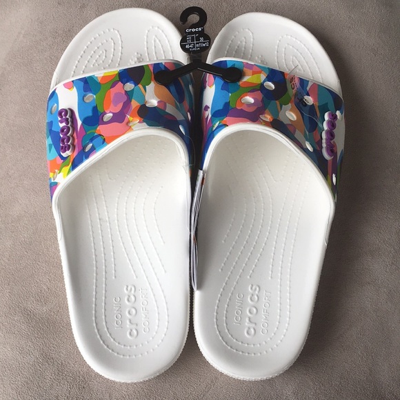 CROCS | Shoes | Crocs Men Classic Bubble Block Slide | Poshmark